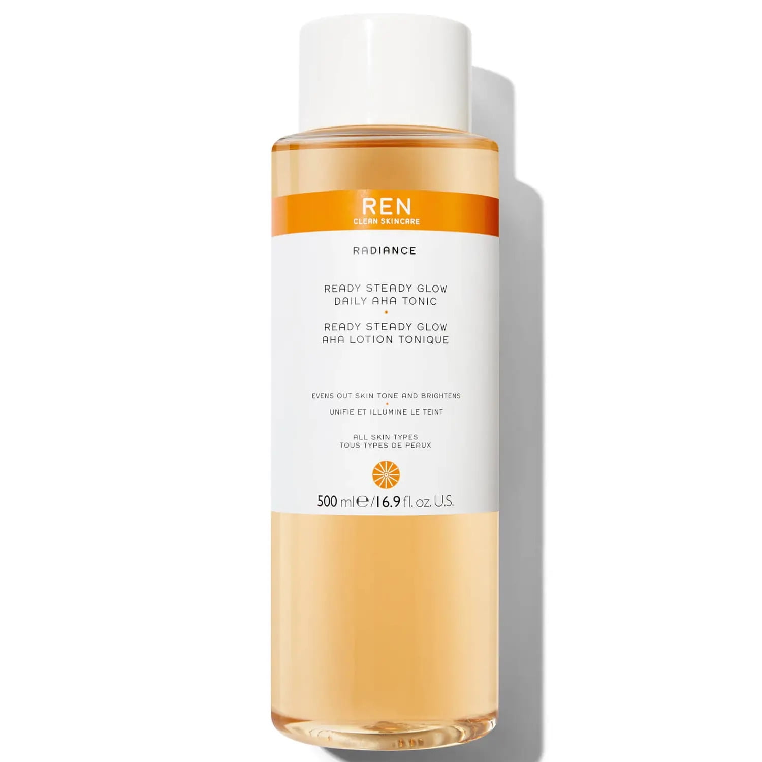 REN Clean Skincare Glow Tonic, Daily Facial Brightening, Exfoliate ...
