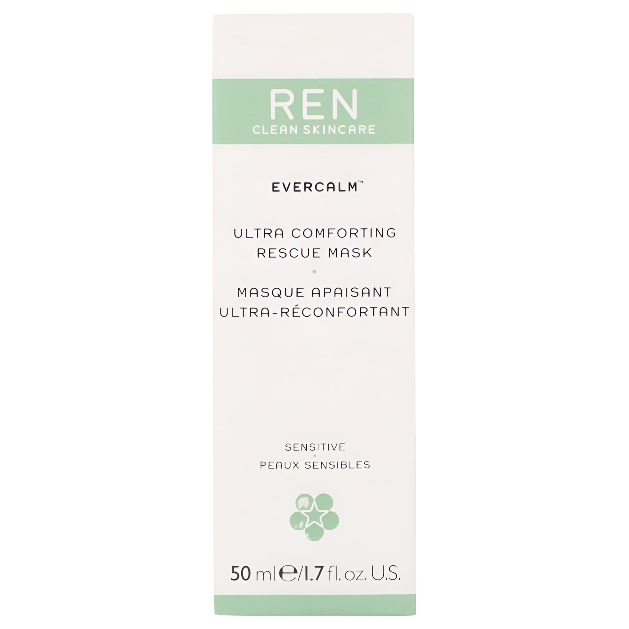 REN Skincare Evercalm Ultra Comforting Rescue Face Mask 1.7 Oz ...