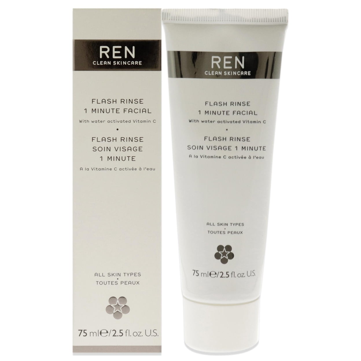 REN Skincare Flash Rinse 1 Minute Facial 2.5 oz - Walmart.com