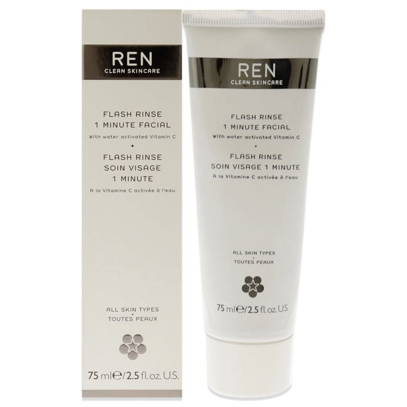 REN Skincare Flash Rinse 1 Minute Facial 2.5 oz - Walmart.com