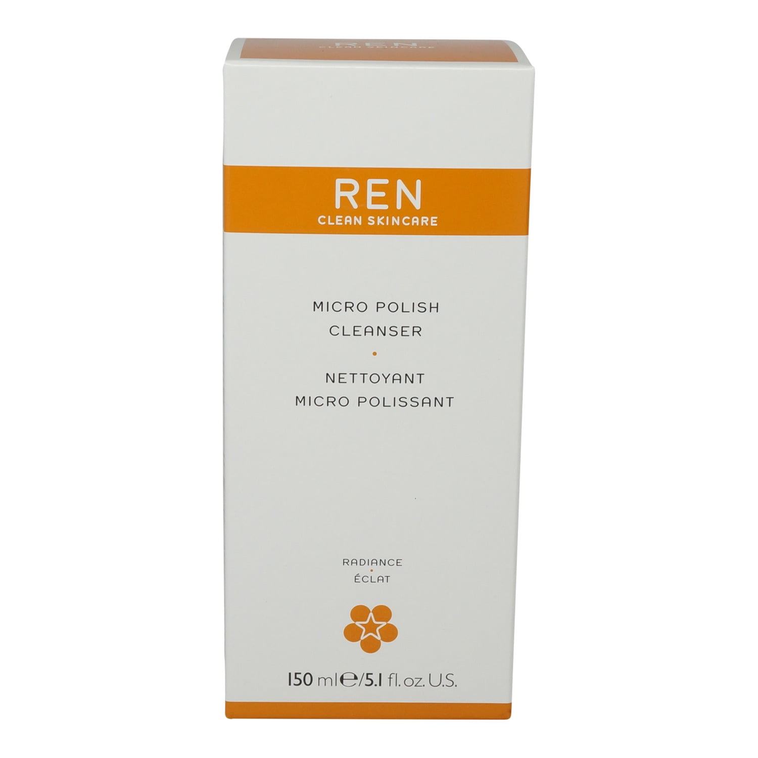 REN Skincare Micro Polish Cleanser 5.1 Oz, Gentle Foaming Cream ...