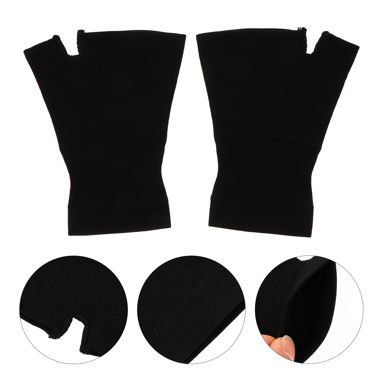 RENACLIPY 1 Pair Sprain and Strain Relief Compression Gloves Black ...