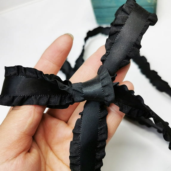 RENACLIPY 1 Roll Black Ribbon for Hair Accessories DIY Projects for ...