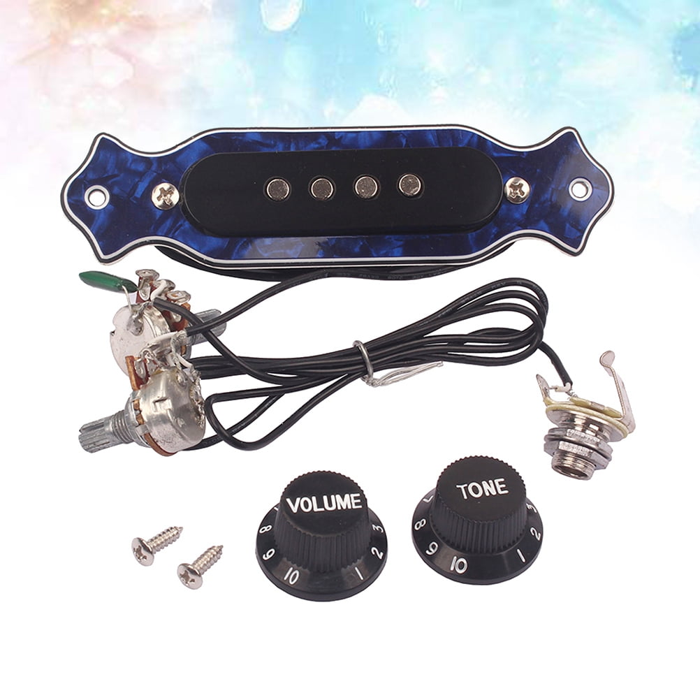 RENACLIPY Guitar Preamp Pickup Blue 1 Set 4.8 x 1.3 x 1.0 in - Walmart.com