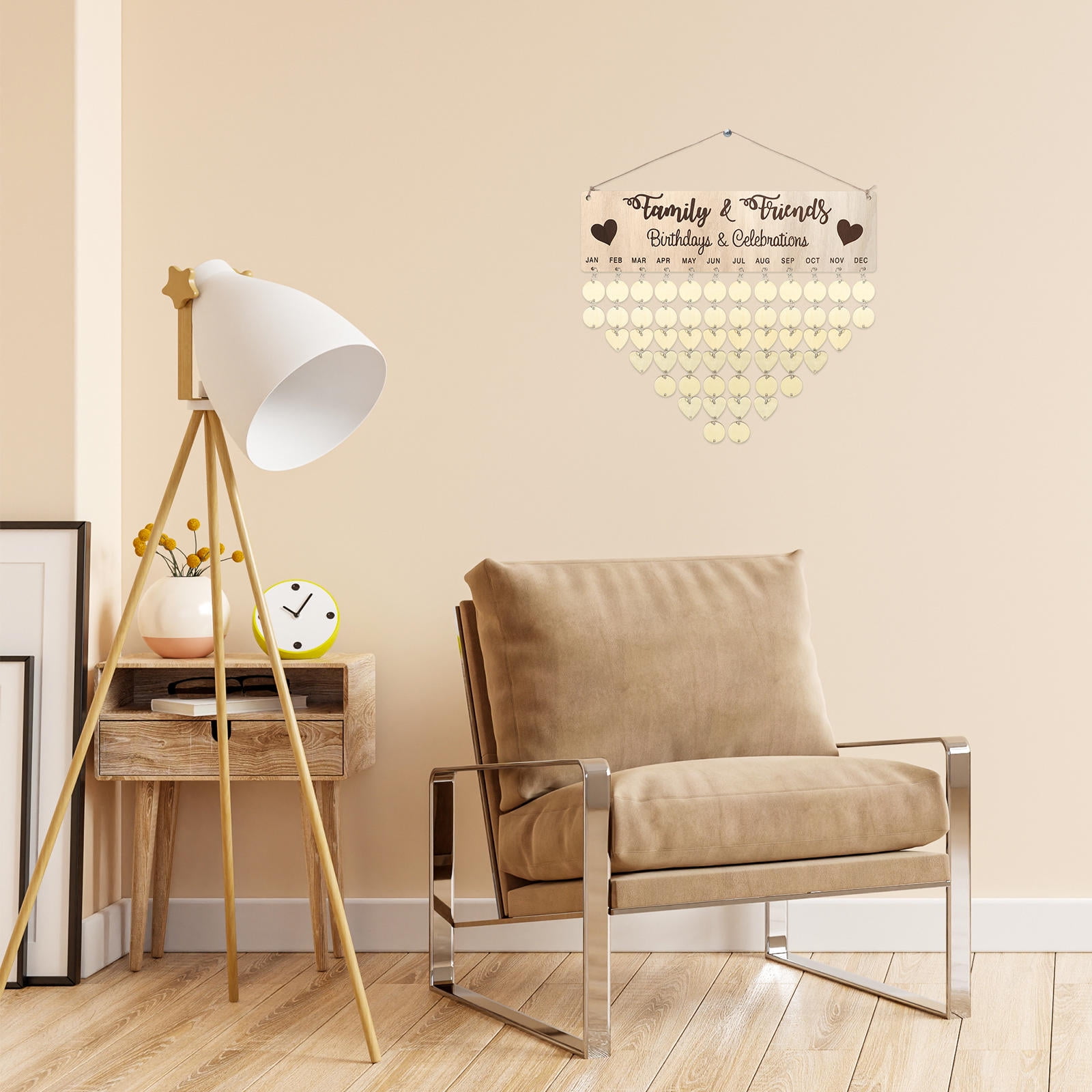 RENACLIPY 1 Set Multi Color Wooden Calendar Board for Home Decoration ...