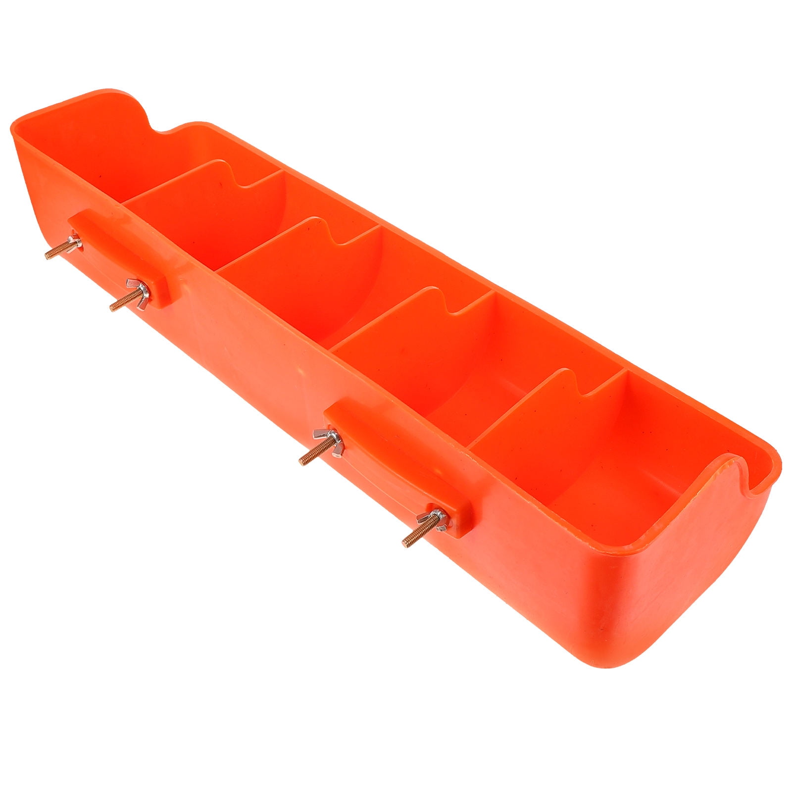RENACLIPY 1 Set Rectangular Feeding Trough for Pigs in Orange Plastic ...