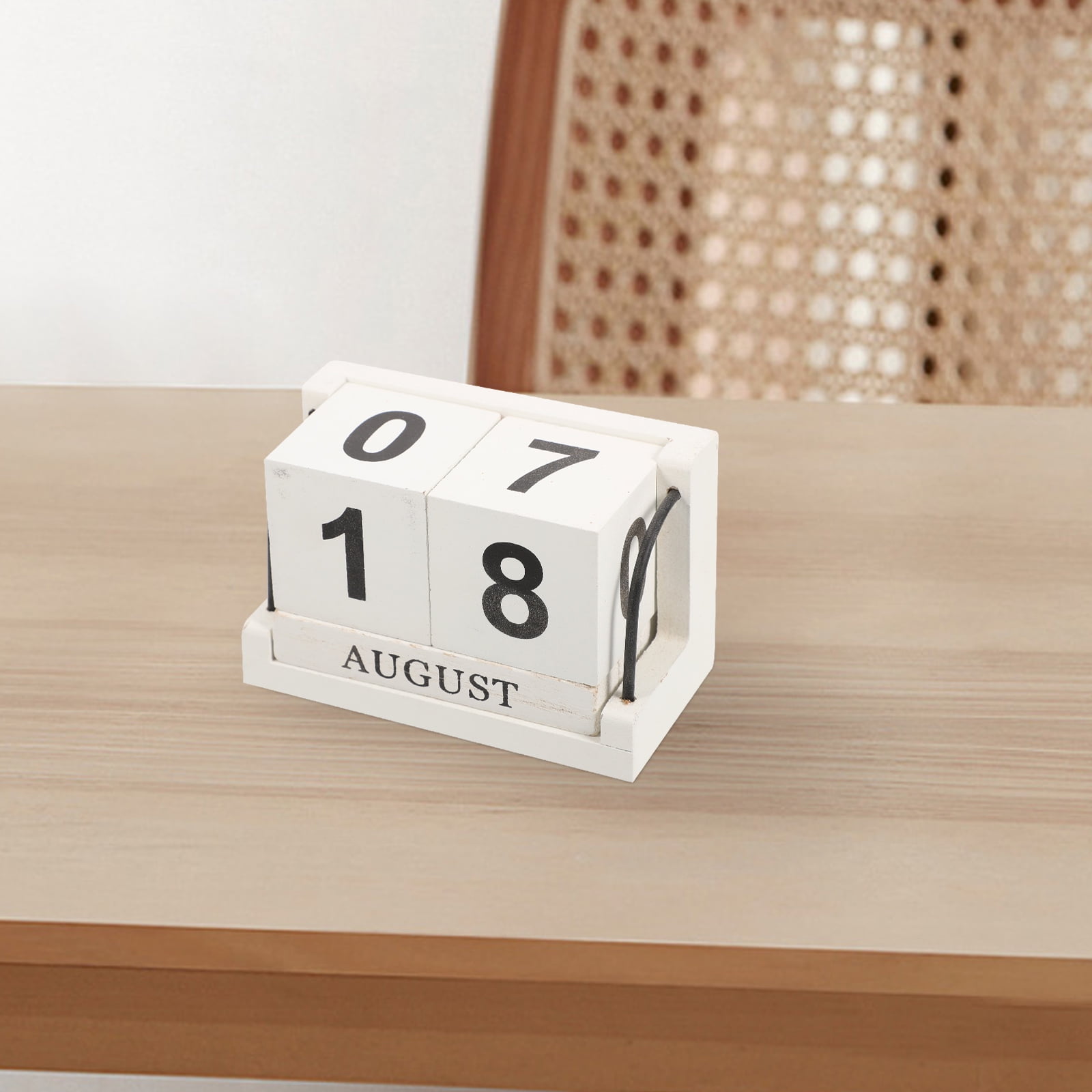 RENACLIPY 1 Set Wooden Calendar Block for Desktop Calendars 4.40X2.87X2 ...
