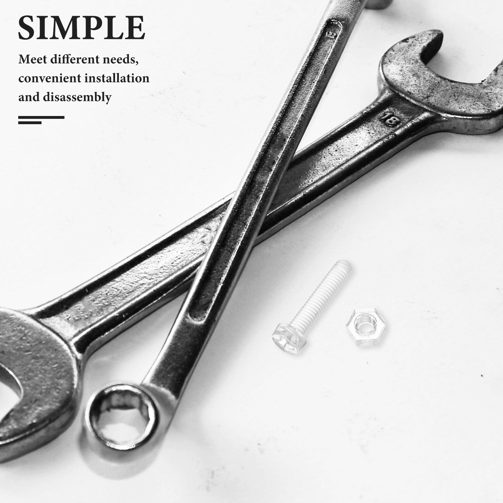 RENACLIPY Clear Acrylic Screw Bolt Assembly Kit, 10 Sets for Easy ...