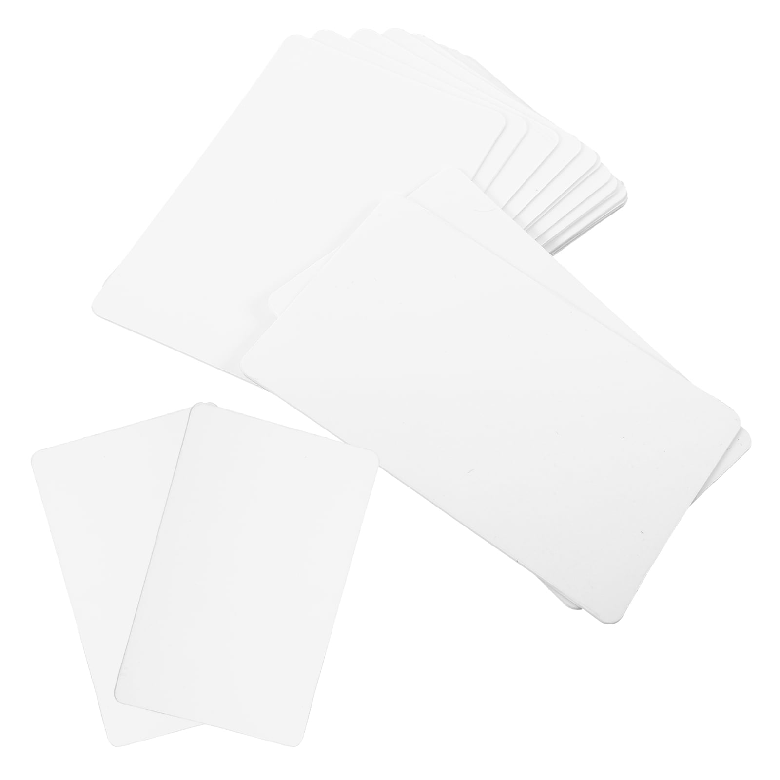 RENACLIPY Pretty Blank Cards PVC for Gift Giving White 100Set Back to ...