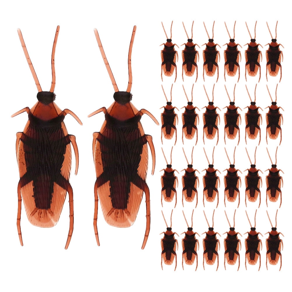 RENACLIPY 100Set Brown Prank Bugs for Guests Scary Events Entertainment ...