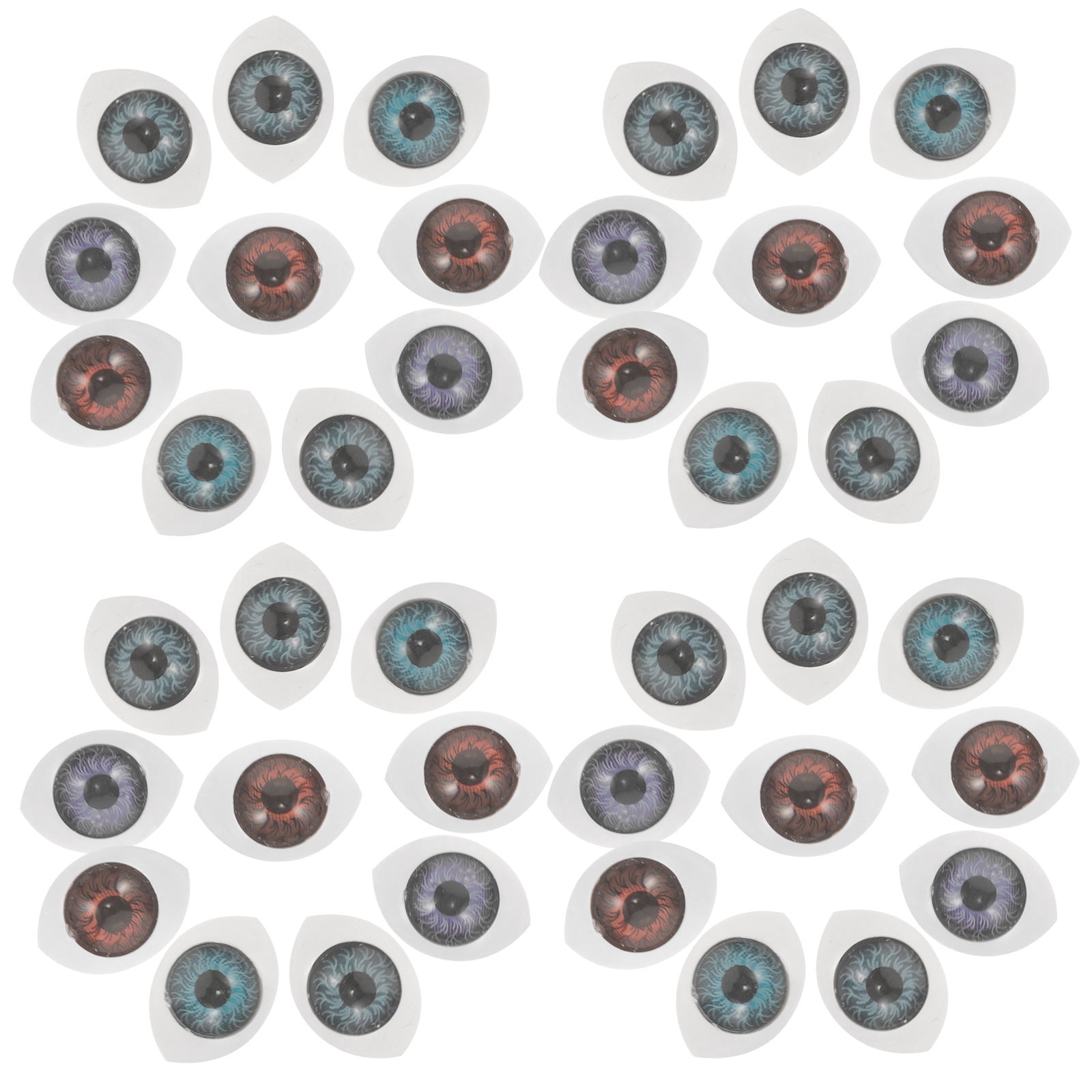 RENACLIPY 100Set Eyeball Hemisphere Assorted Color Resin Acrylic For ...