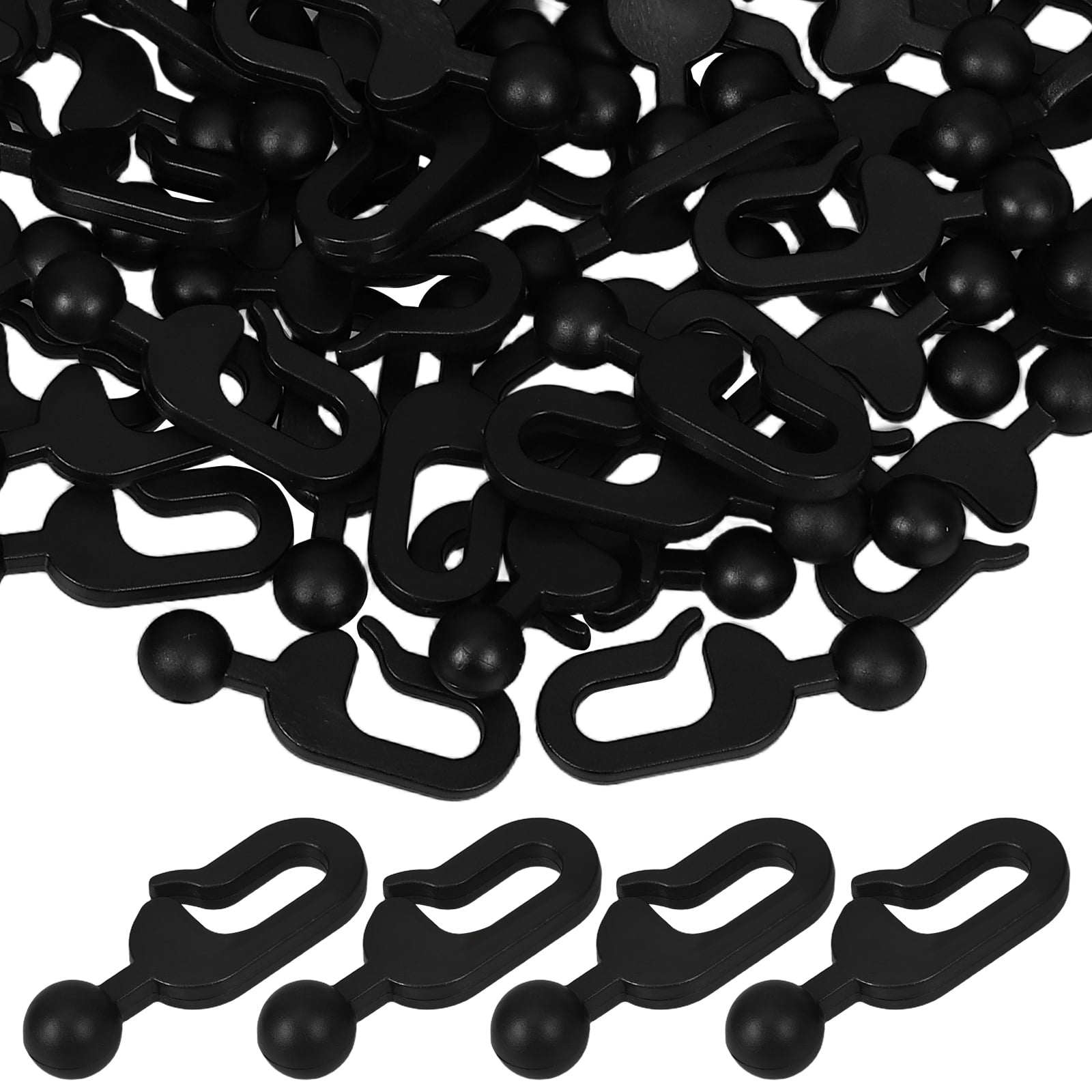 RENACLIPY 100pcs RV Awning Fastener In Black For Hanging Curtains With ...
