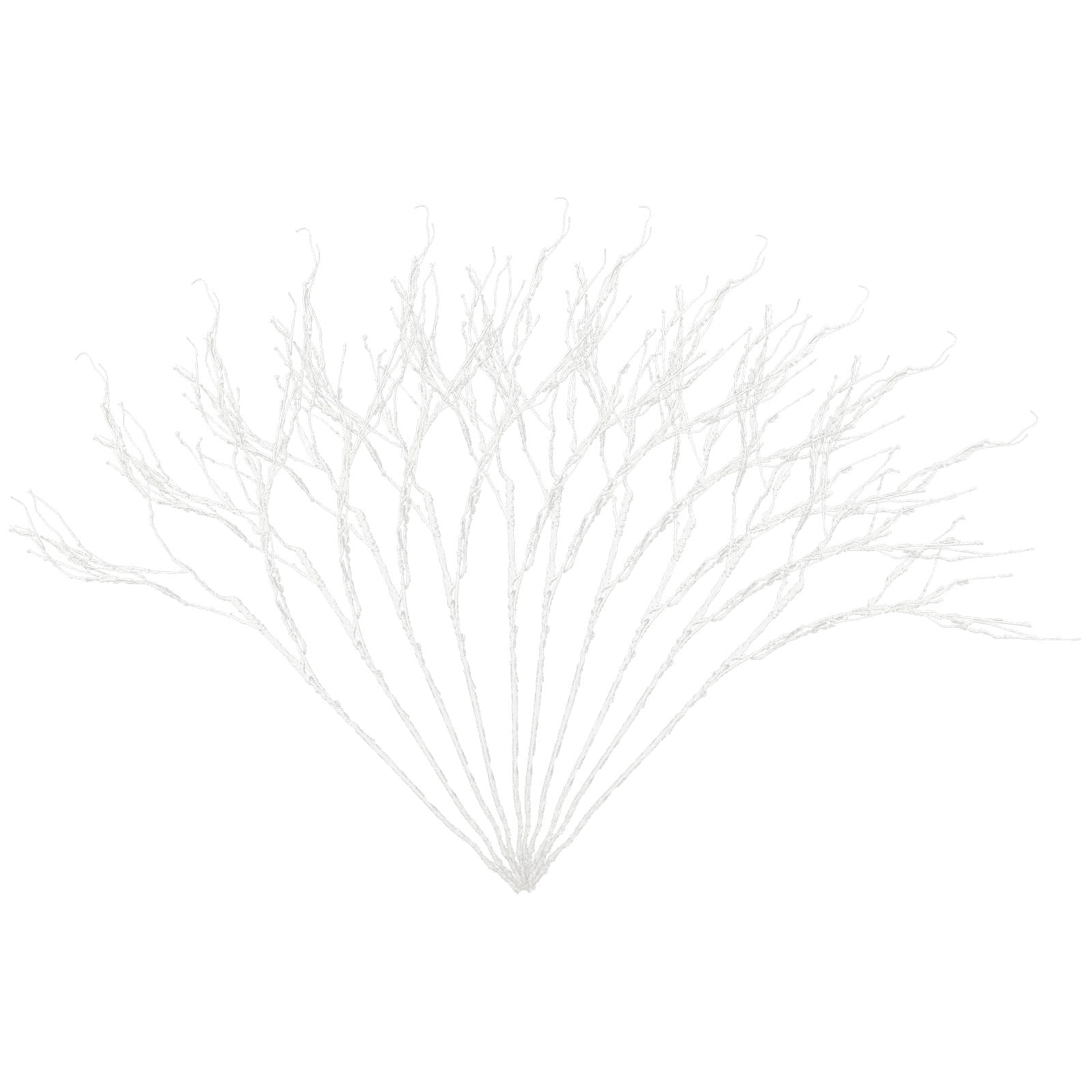 RENACLIPY 10Pcs Artificial Fern White Foam Iron Bendable For Parties ...