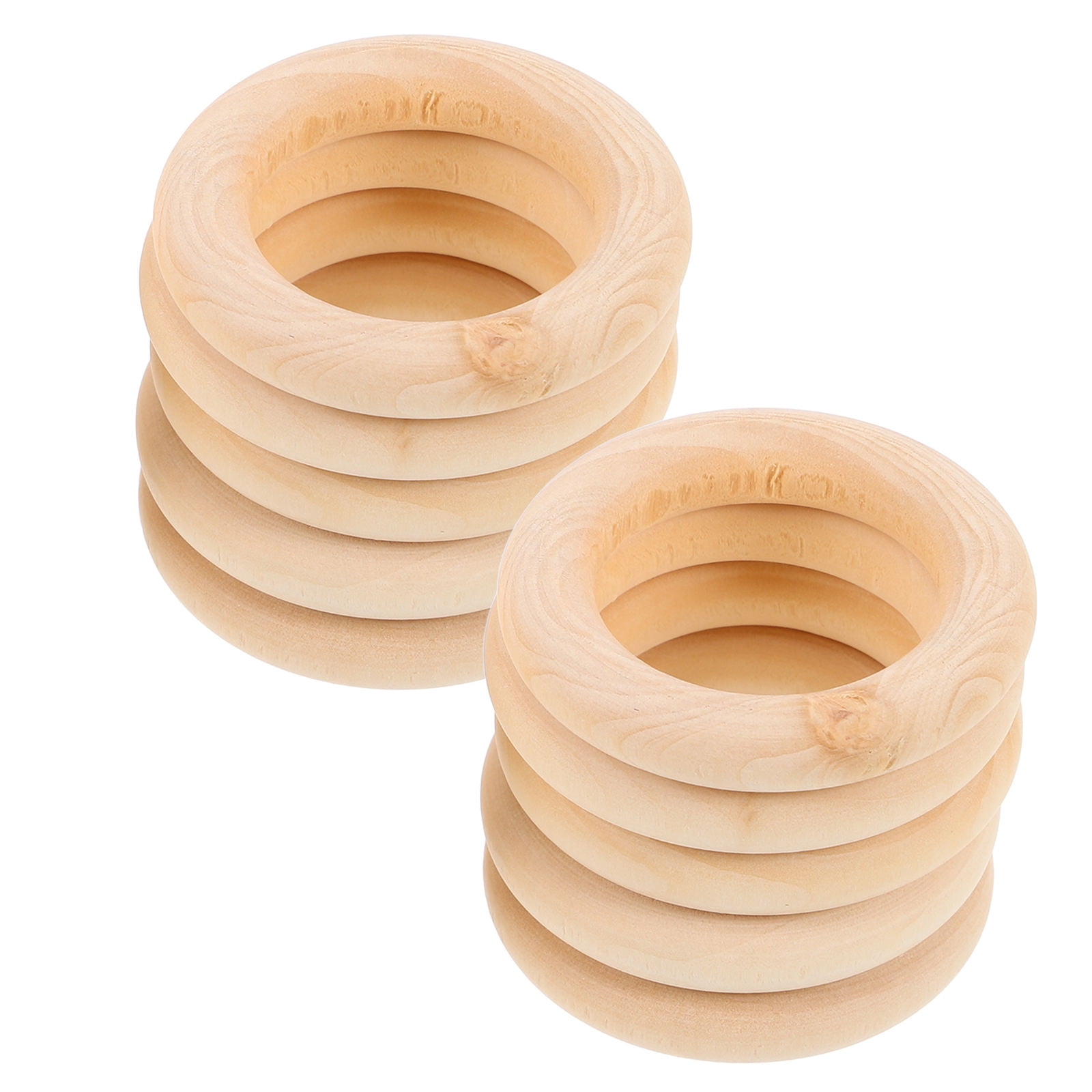 RENACLIPY 10Pcs Beadable Rings Unfinished Wood Carving for Ring Making ...