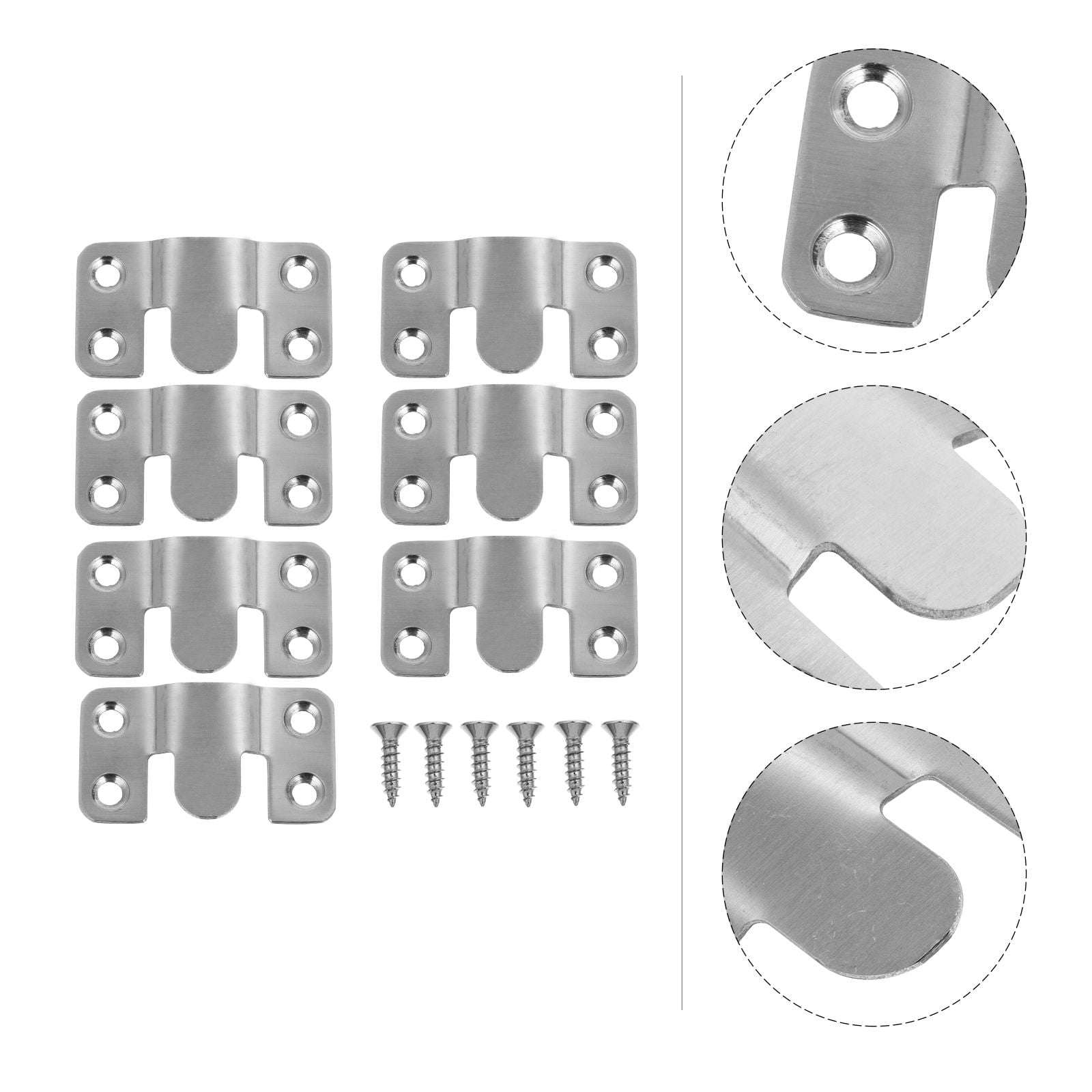 RENACLIPY 10Sets Flush Mount Furniture Bracket for Wood or Plastic ...