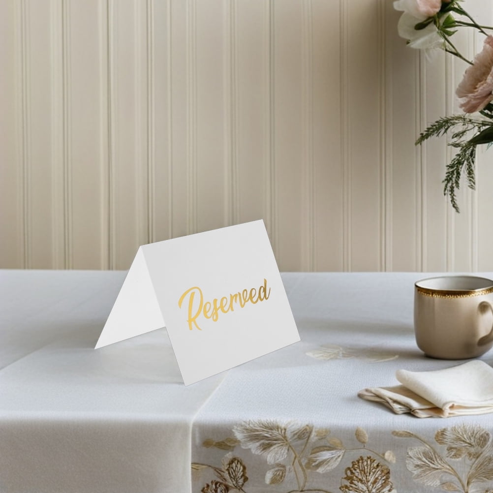 RENACLIPY 10pcs Reserved Table Signs For Party Paper Tent Cards With ...