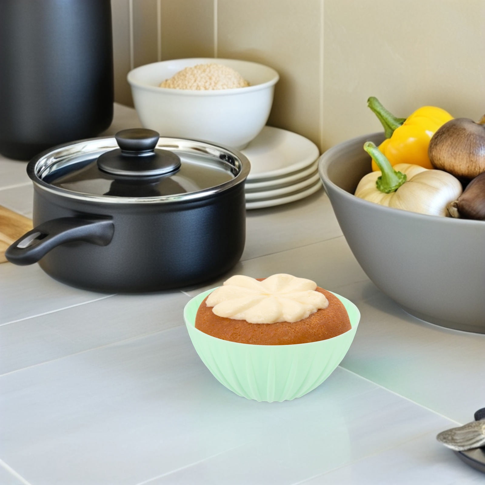 RENACLIPY 10pcs Silicone Bread Fermentation Basket Set For Freezer Safe ...