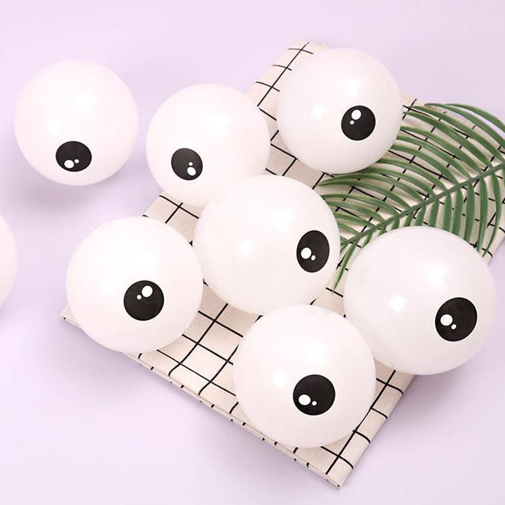 RENACLIPY White Latex Eyeball Balloons Unique for Themed Party Decor ...