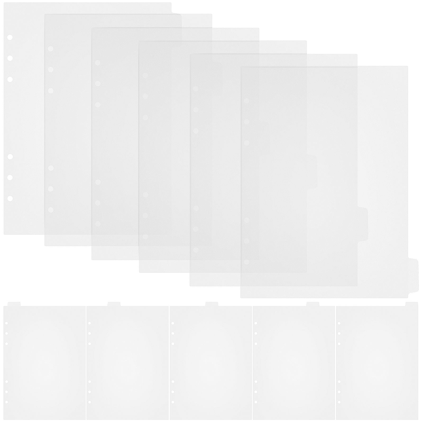RENACLIPY 11 Pcs Plastic Binder Divider Tabs Matte Texture Binder ...