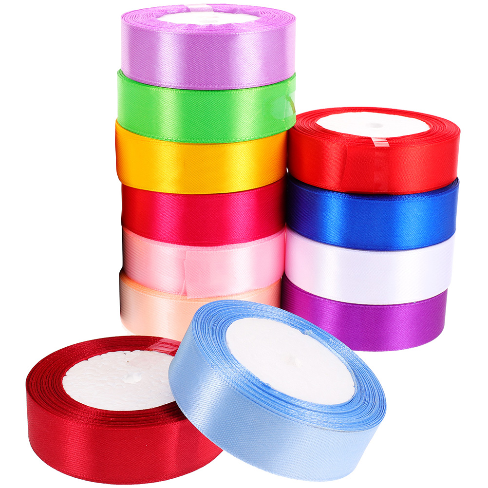 RENACLIPY 12 Rolls Colored Ribbon Assorted Color for present Wrapping ...