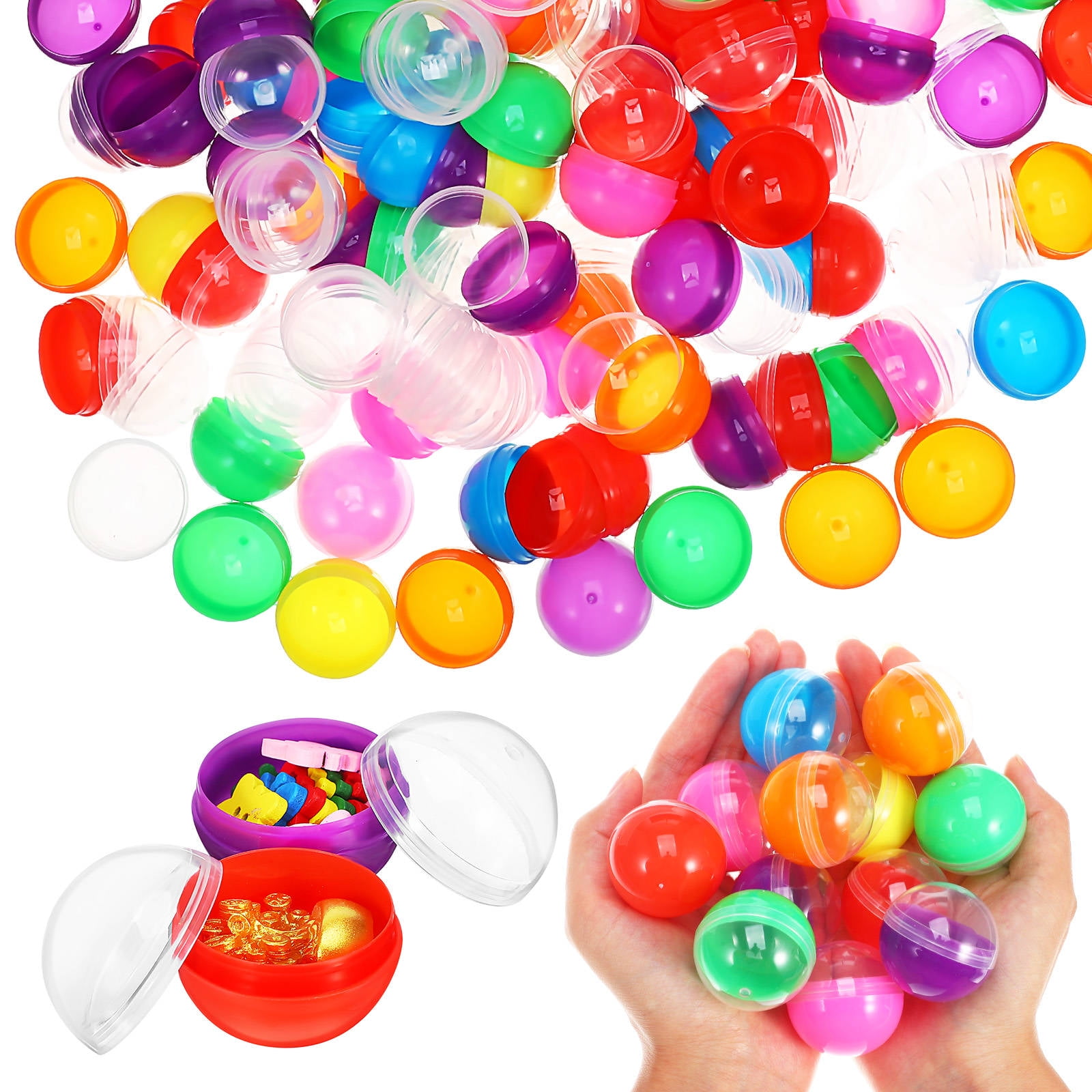 RENACLIPY 120pcs Clear Fillable Ornament Balls Plastic For Children ...