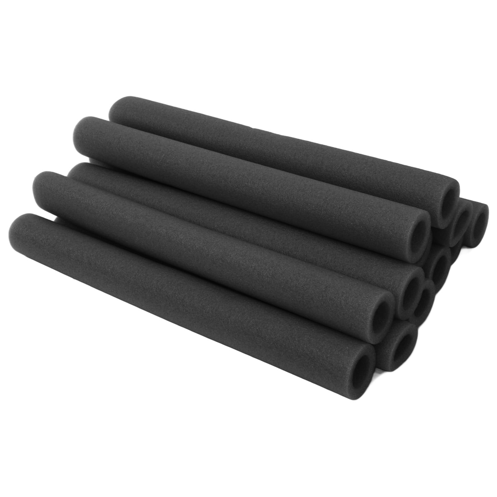 RENACLIPY 12Pcs Flotation Noodles For Water Fun Black EPE Foam Hollow ...