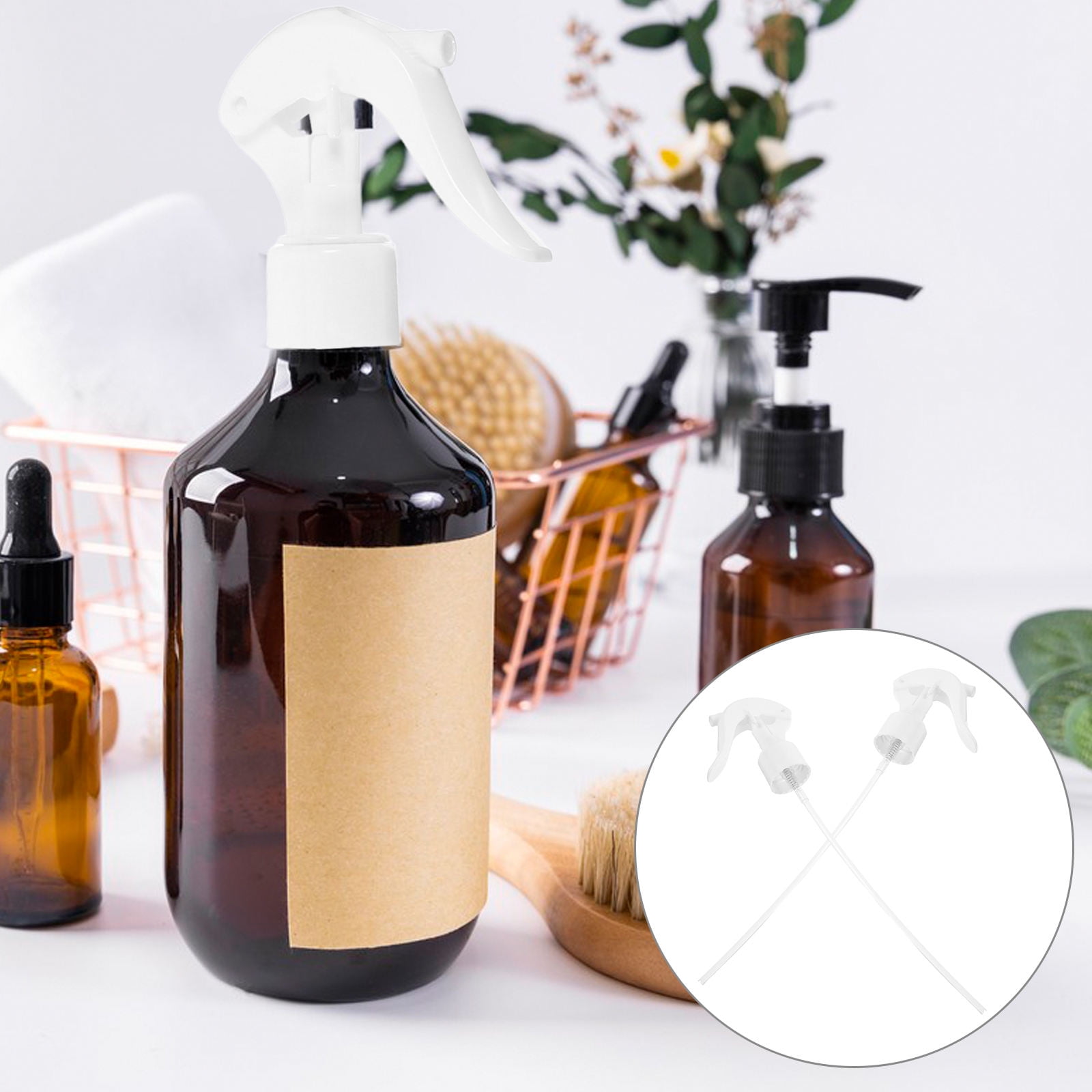 RENACLIPY 12Pcs White Trigger Sprayer Nozzle For Plant Spray Bottle And ...