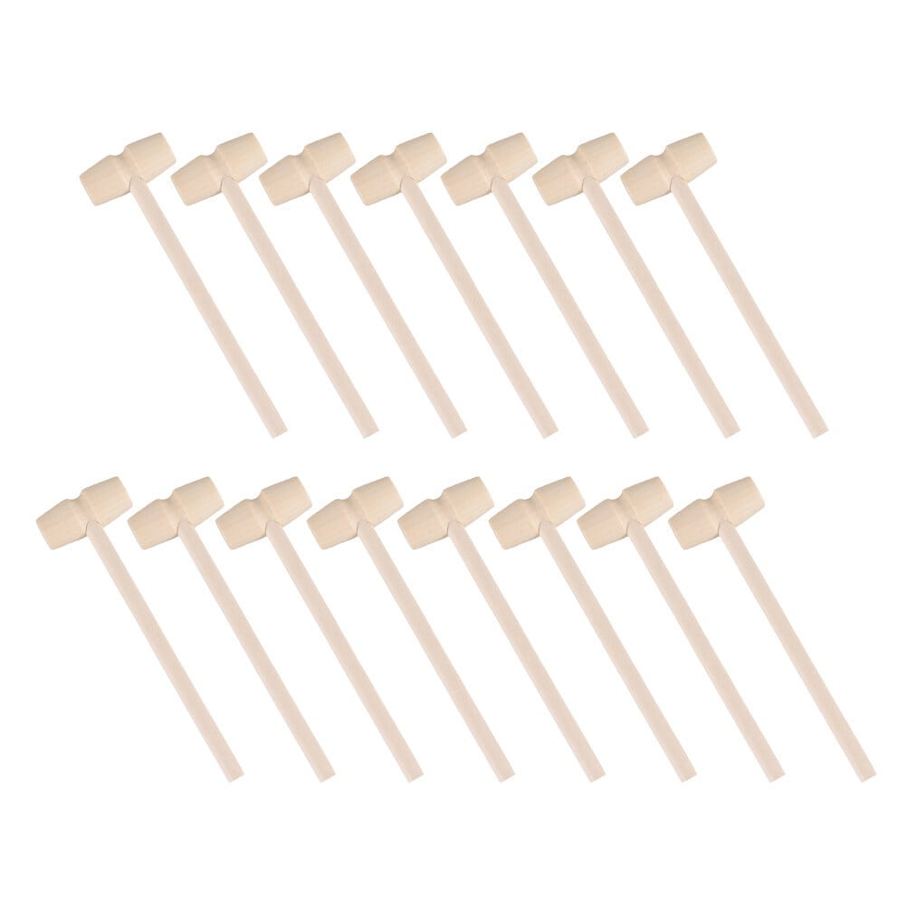 RENACLIPY 15Pcs Kid Hammering & Pounding Toys Wooden Hammer Khaki for ...