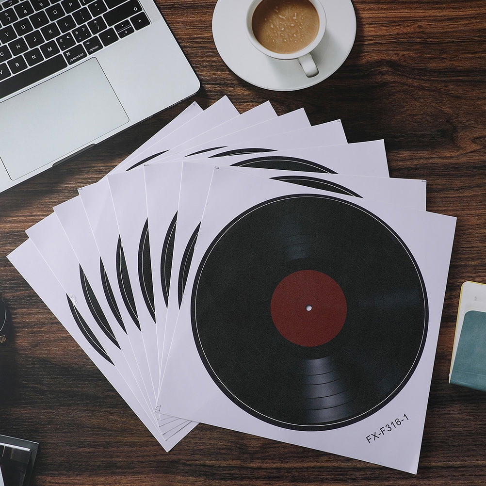 RENACLIPY Retro Black Record Wall Stickers PVC Chic Vintage Atmosphere ...