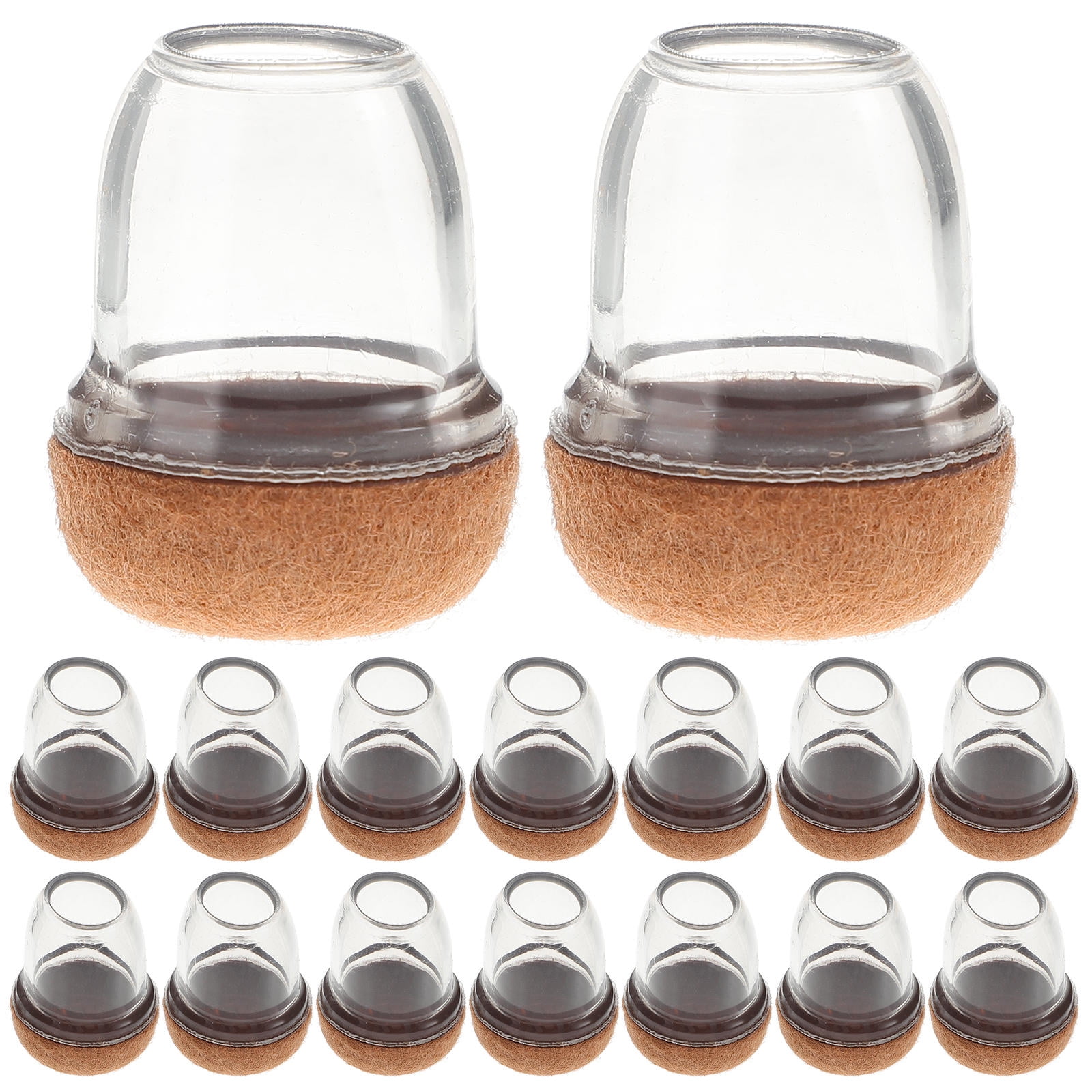 RENACLIPY 16Pcs Transparent TPE Chair Leg Pads Anti- Noise Reduction ...