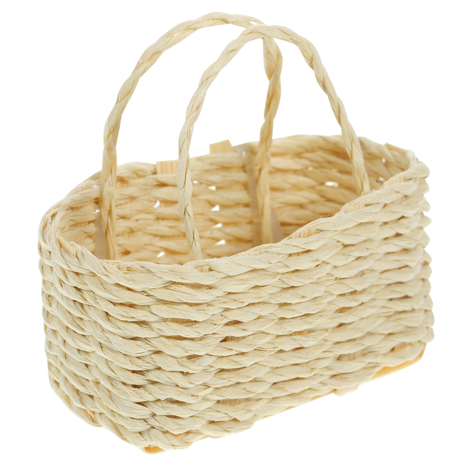 RENACLIPY 17Piece Small Toy Basket Beige Bamboo Mini House Design For ...