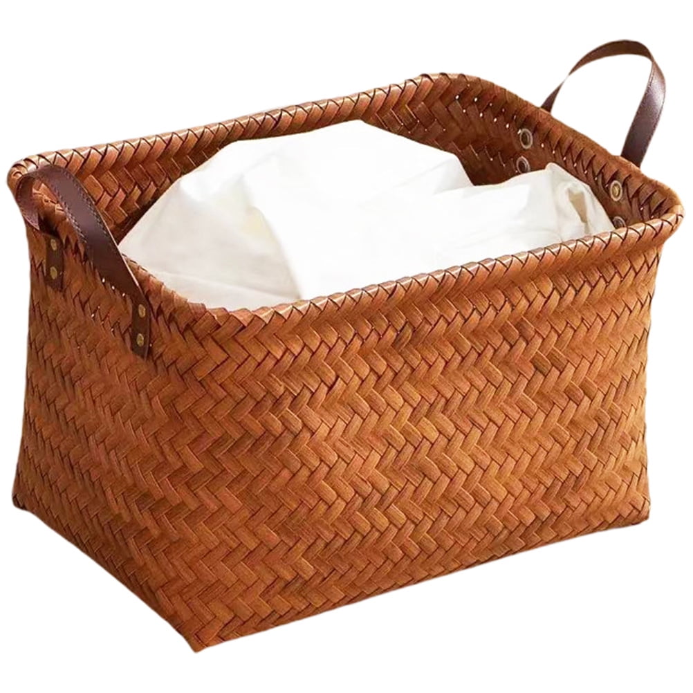 RENACLIPY Boho Coffee PP Storage Basket for Home Decor and Organization ...