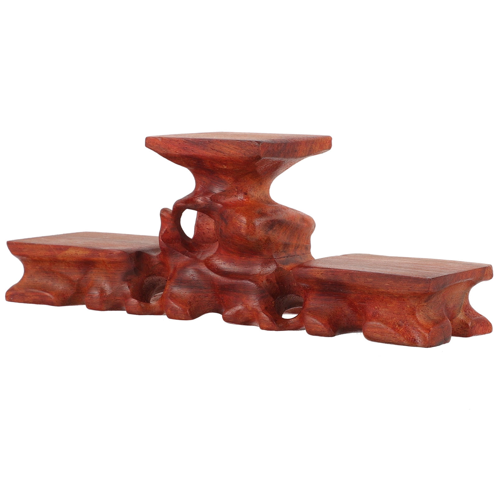 RENACLIPY 1Pack Dark Red Rectangular Wooden Stand for Statue Holder ...