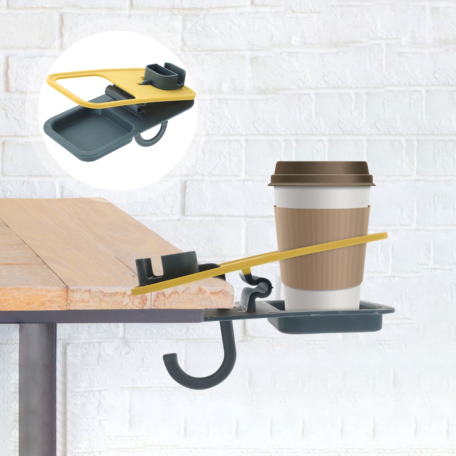 RENACLIPY Desk Cup Holder Clamp with Open Structure for Most Cups ...