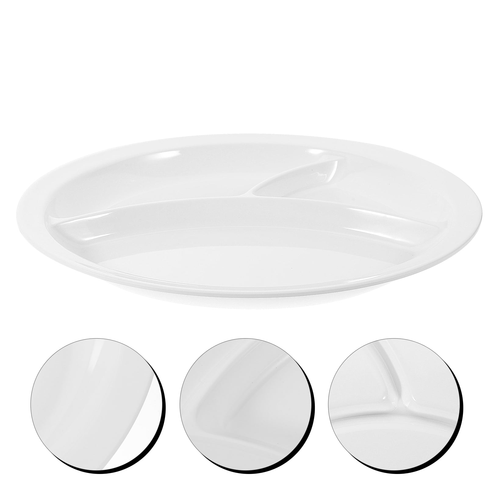 RENACLIPY Separated Plates for Adults Food Plate Easy to Clean Workers ...