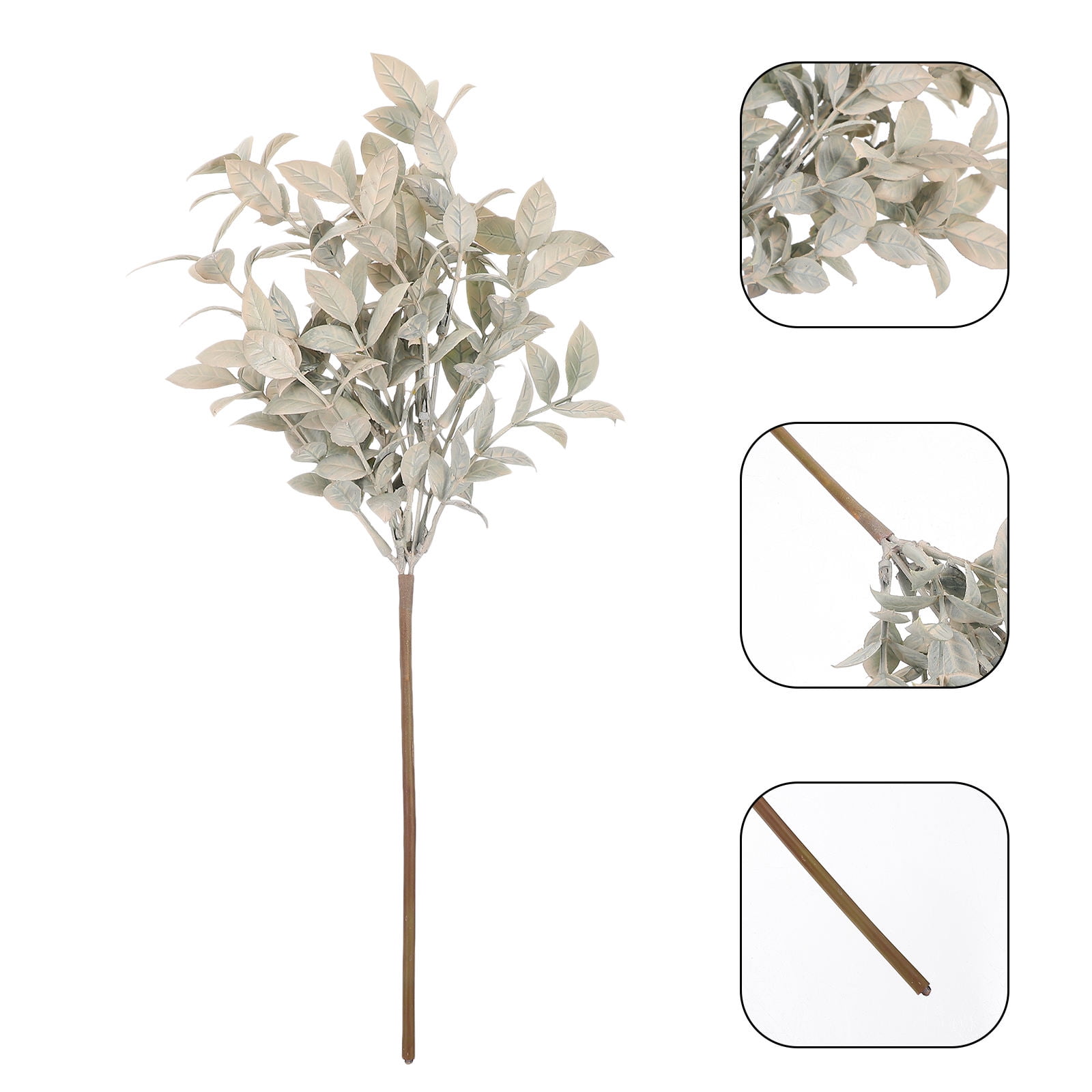 RENACLIPY 1Set Grey Artificial Greenery Stems Home Decoration Realistic ...