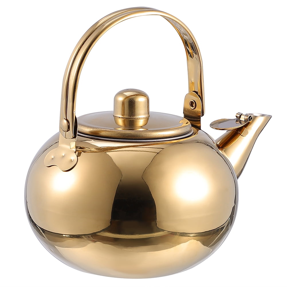 RENACLIPY 1Pack Golden Tea Kettle 16X14X12CM with Simple Design for ...