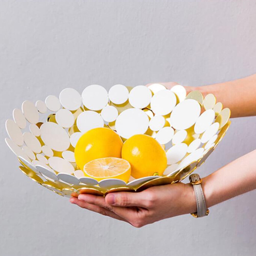 RENACLIPY 1-Pack Iron Dish Plate for Dining Table Centerpiece, Iron ...