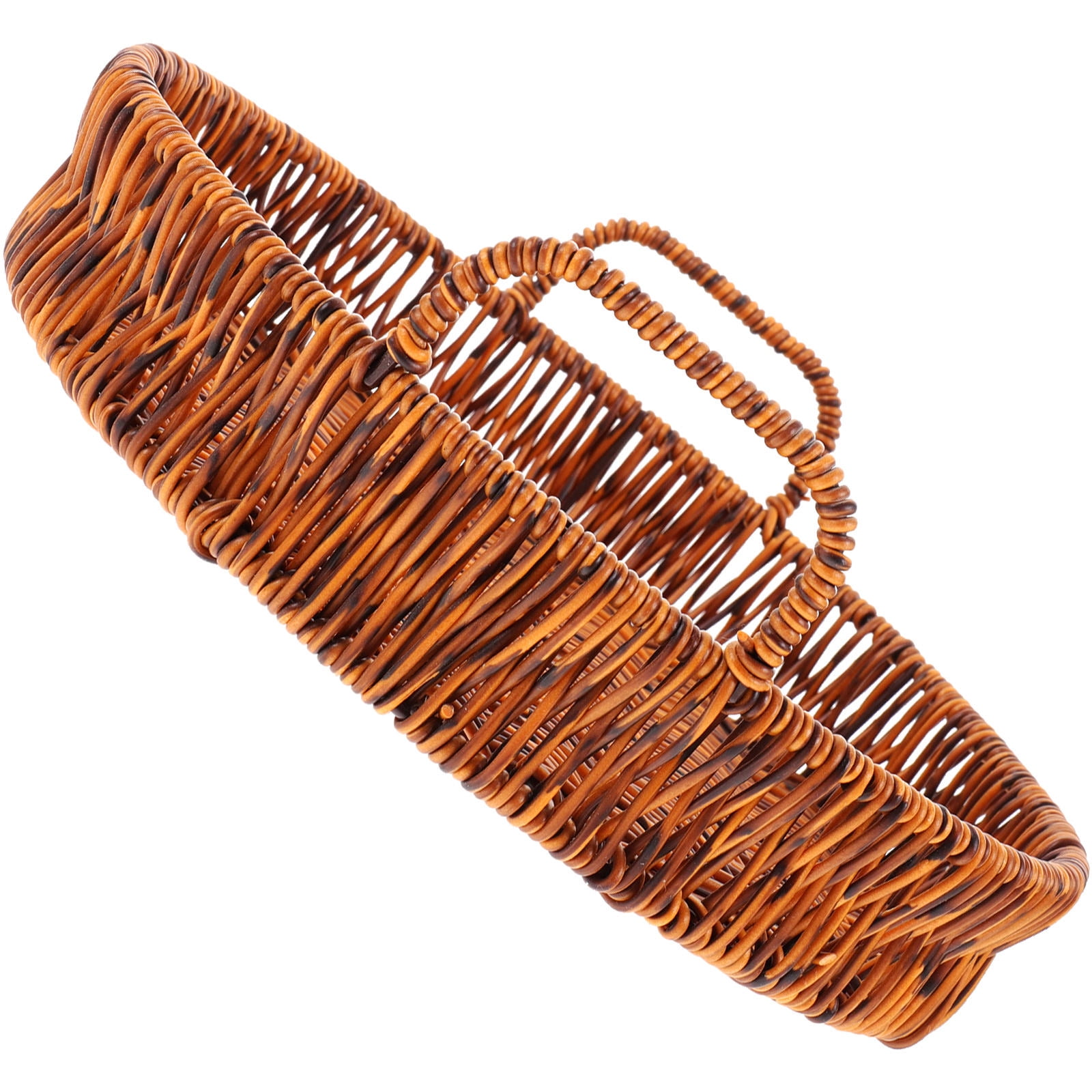 RENACLIPY 1Pack Large Round Wicker Basket Imitation Rattan For Fruits ...