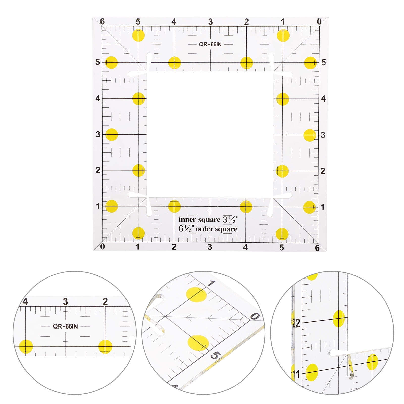 RENACLIPY 1Pack Quilt Square Ruler Assorted Color Plastic for Quilting ...