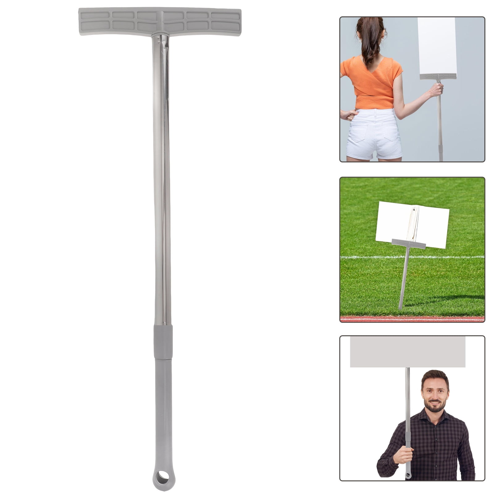 RENACLIPY 1Pack Telescopic Sign Holder in Grey with Simple Style for ...