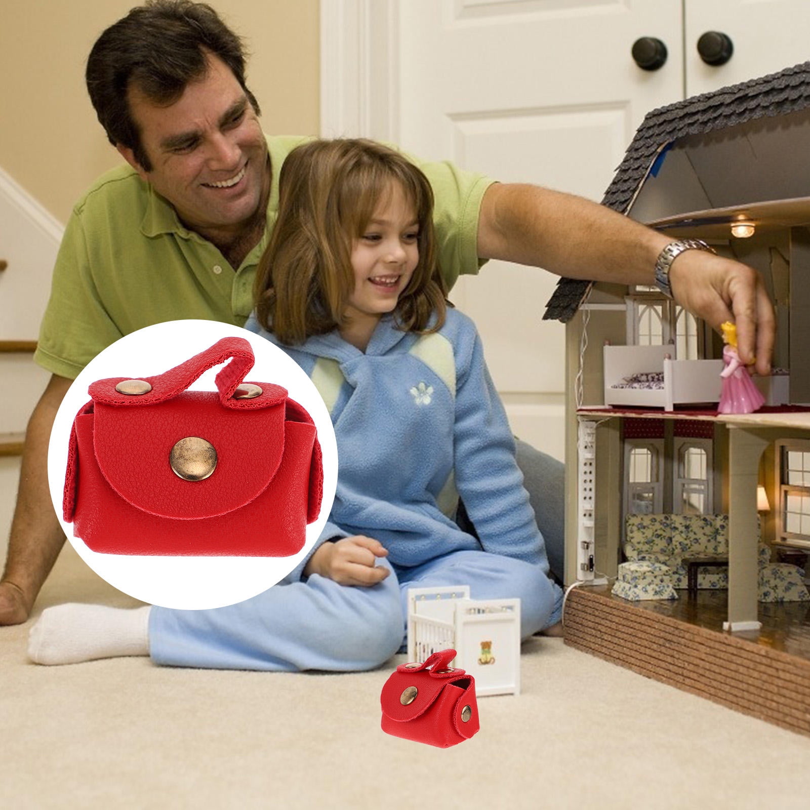 RENACLIPY Kids Mini Purse Toy Wallet Red Synthetic Handbag for Toddlers ...