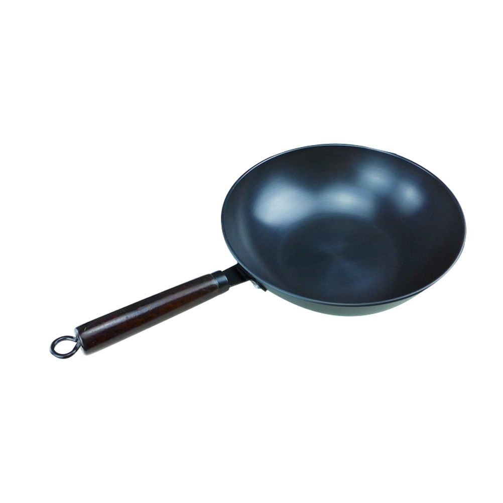 RENACLIPY Flat Bottom Iron Wok Non-Stick Frying Pan Resistant Kitchen ...