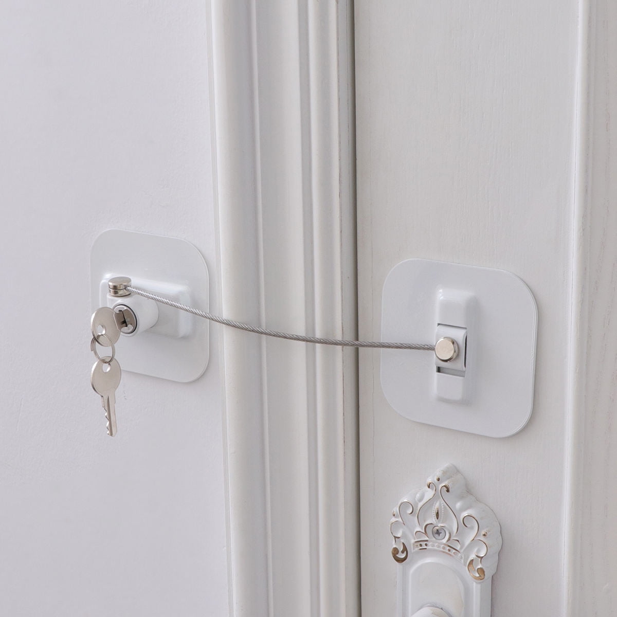 RENACLIPY 1Pc White Window Locks Cable Safety Locks Easy Application ...