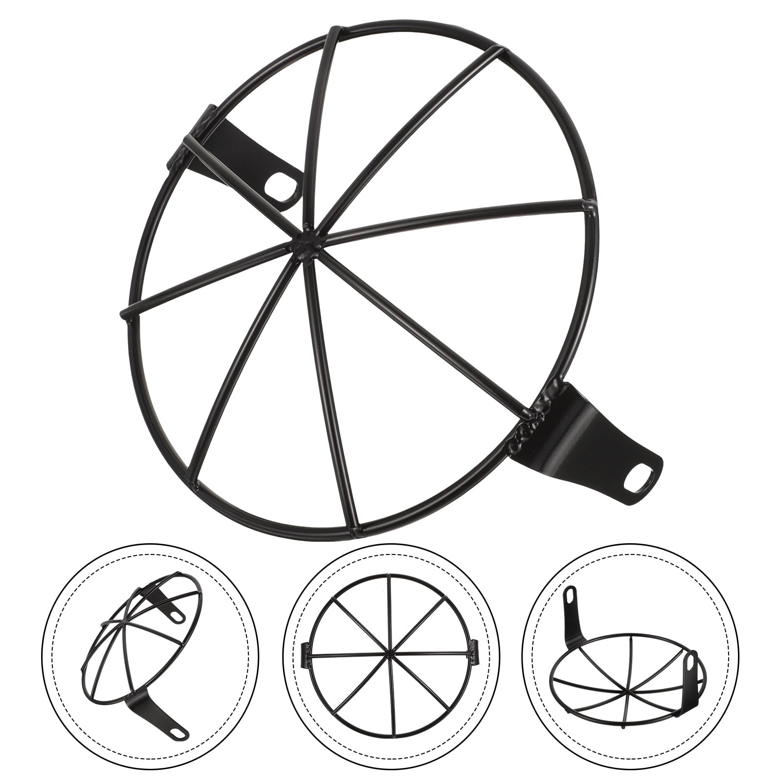 RENACLIPY Headlamp Protector Motorcycle Painted Metal Black 1Set ...