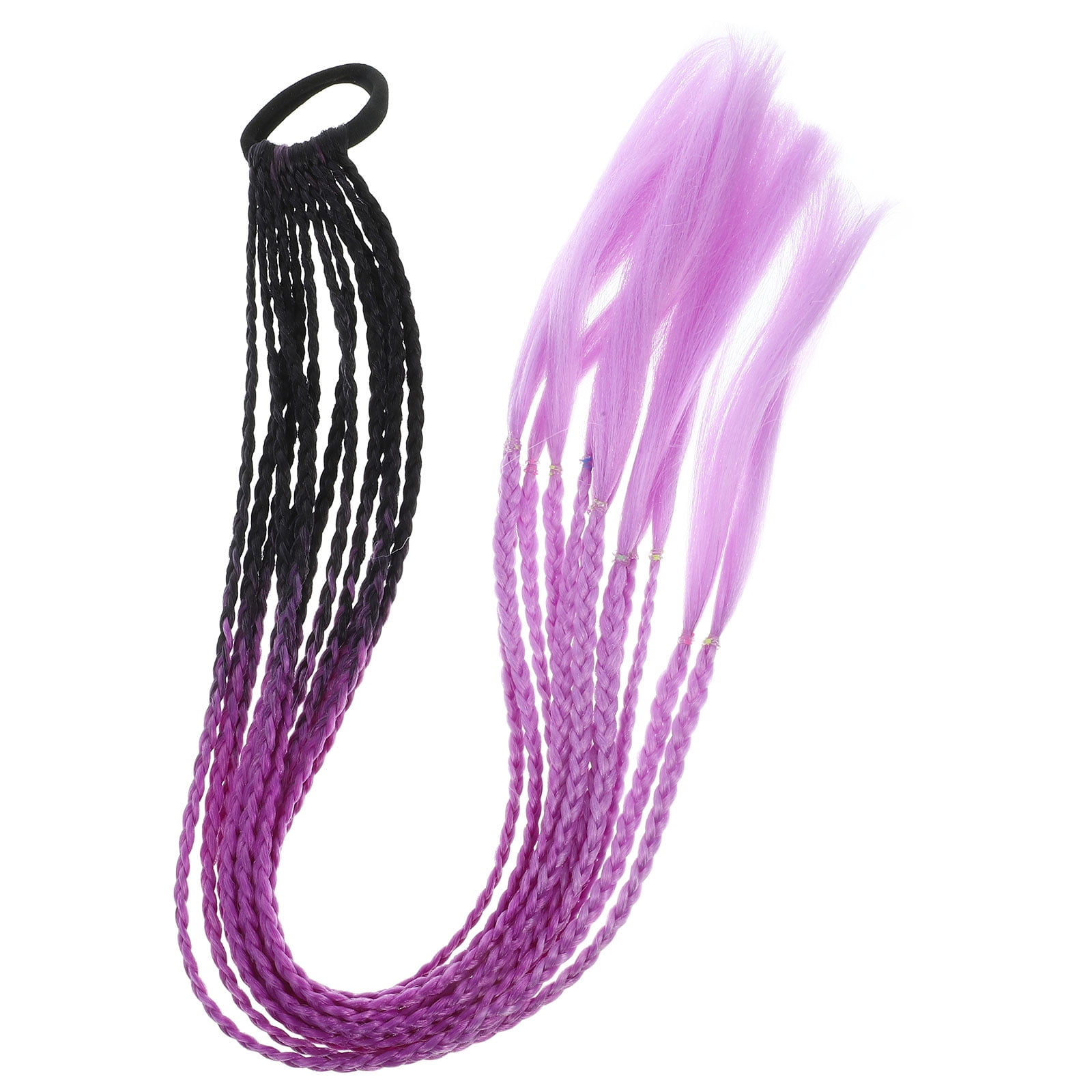 RENACLIPY 1Pcs Ponytail Braid Extension Rose Red Colorful Hair ...