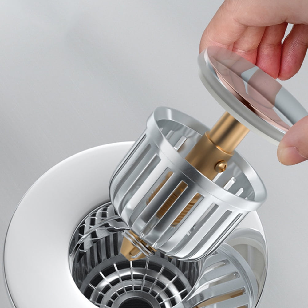 RENACLIPY Bathtub Drain Plug Silver Stainless Steel 1Pcs 4.3x4.3x2.4in ...