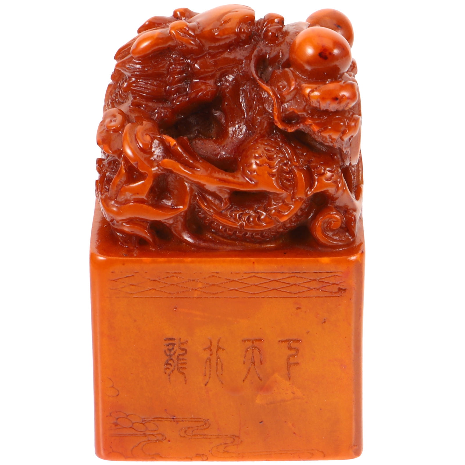 RENACLIPY Orange Natural Shoushan Stone Stamp, Perfect for DIY and ...