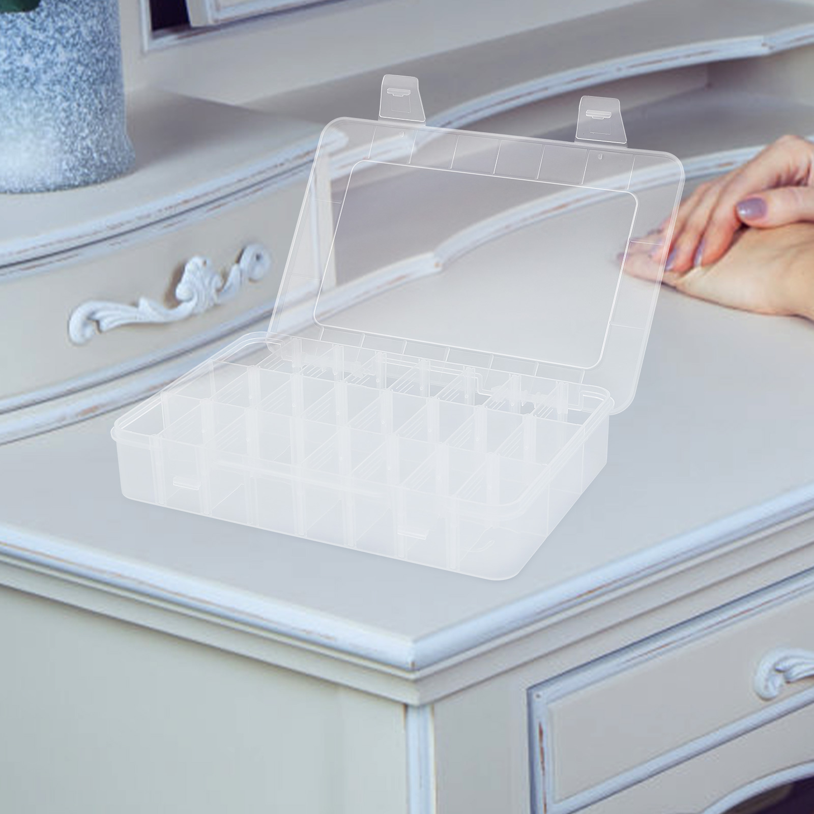 RENACLIPY 1Set Large Parts Box Containeer For Travel With Removable ...