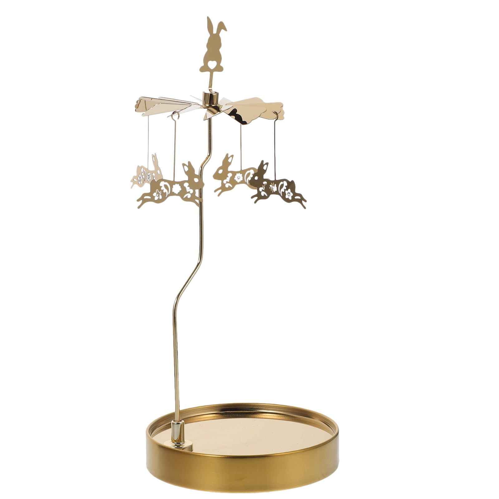 RENACLIPY Tabletop Candlestick Rotating Candle Topper Stainless Steel ...